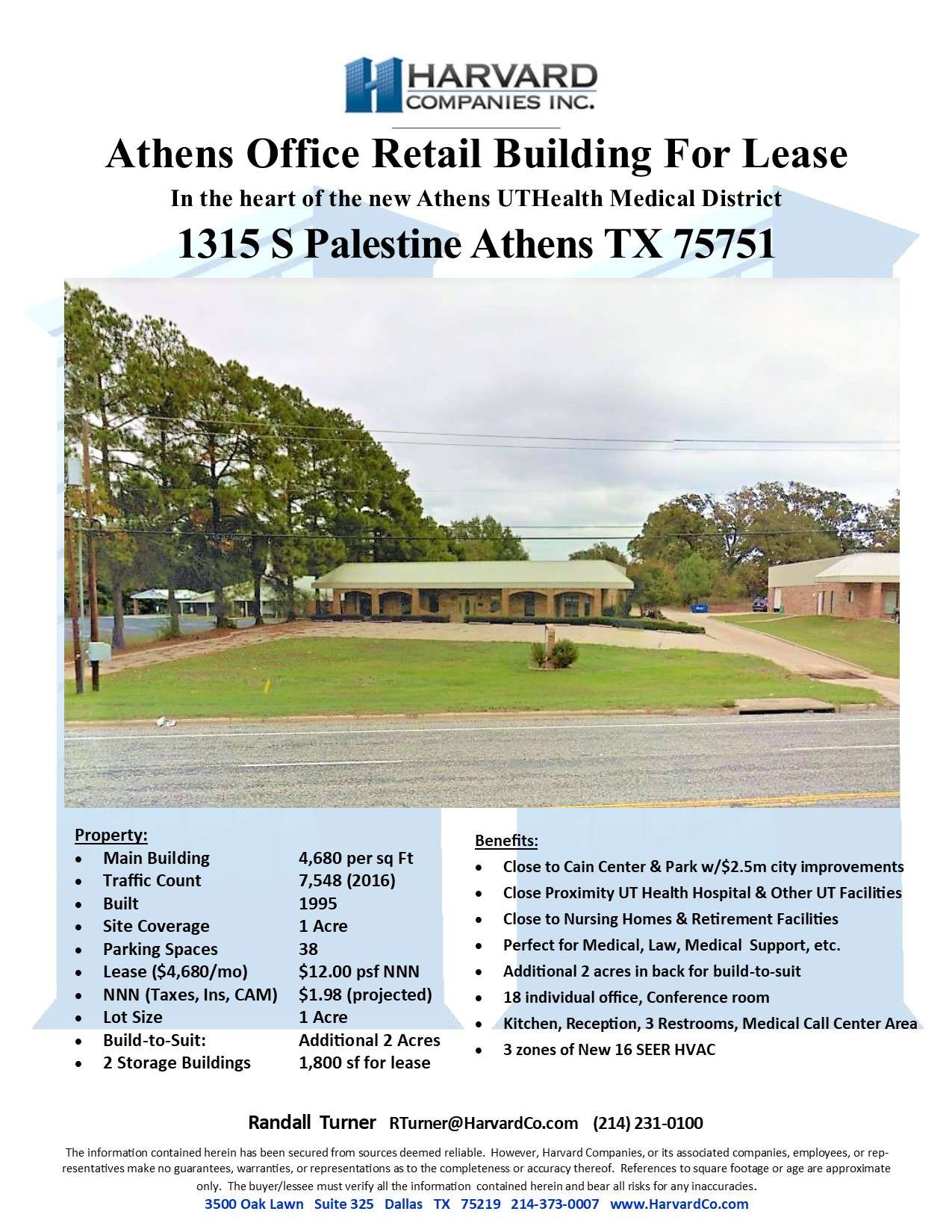 1,800 sf Available - Athens, Texas - UT Medical District -2 Buildings ...